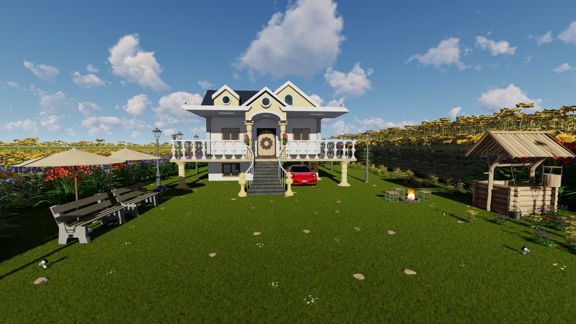 3D Farmhouse 3D Model - TurboSquid 1995663