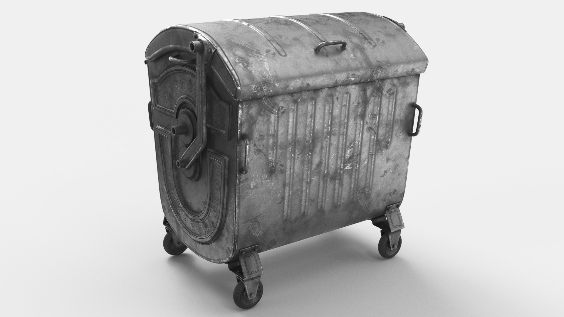 3D Metal Garbage Container Dirty - PBR Model - TurboSquid 2162425