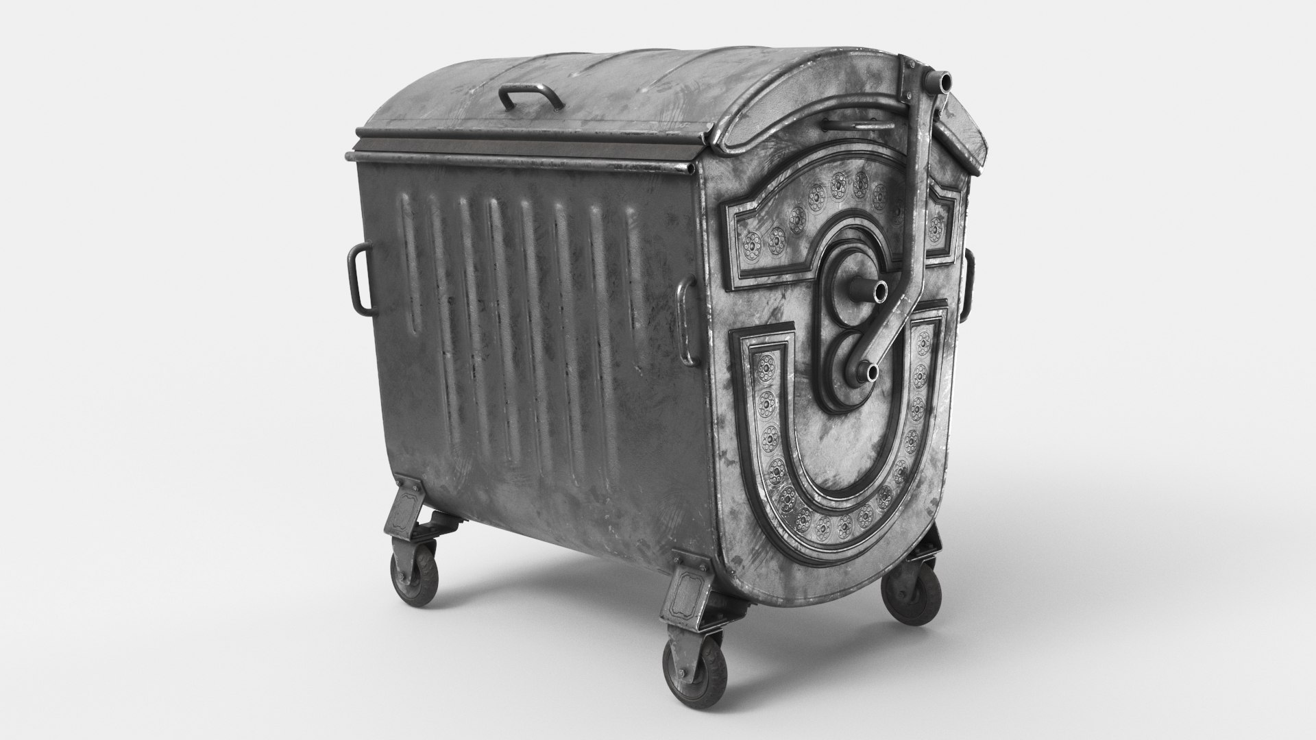 3D Metal Garbage Container Dirty - PBR model - TurboSquid 2162425