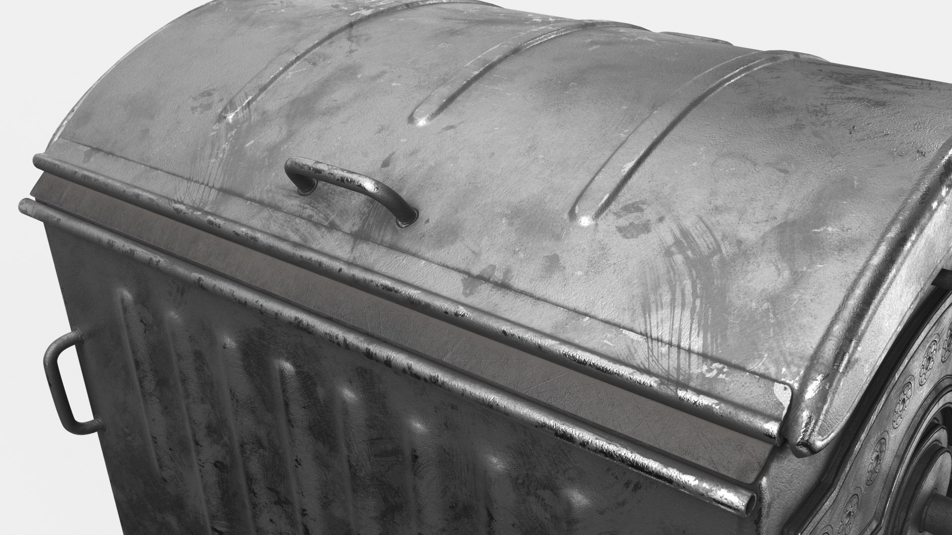 3D Metal Garbage Container Dirty - PBR Model - TurboSquid 2162425