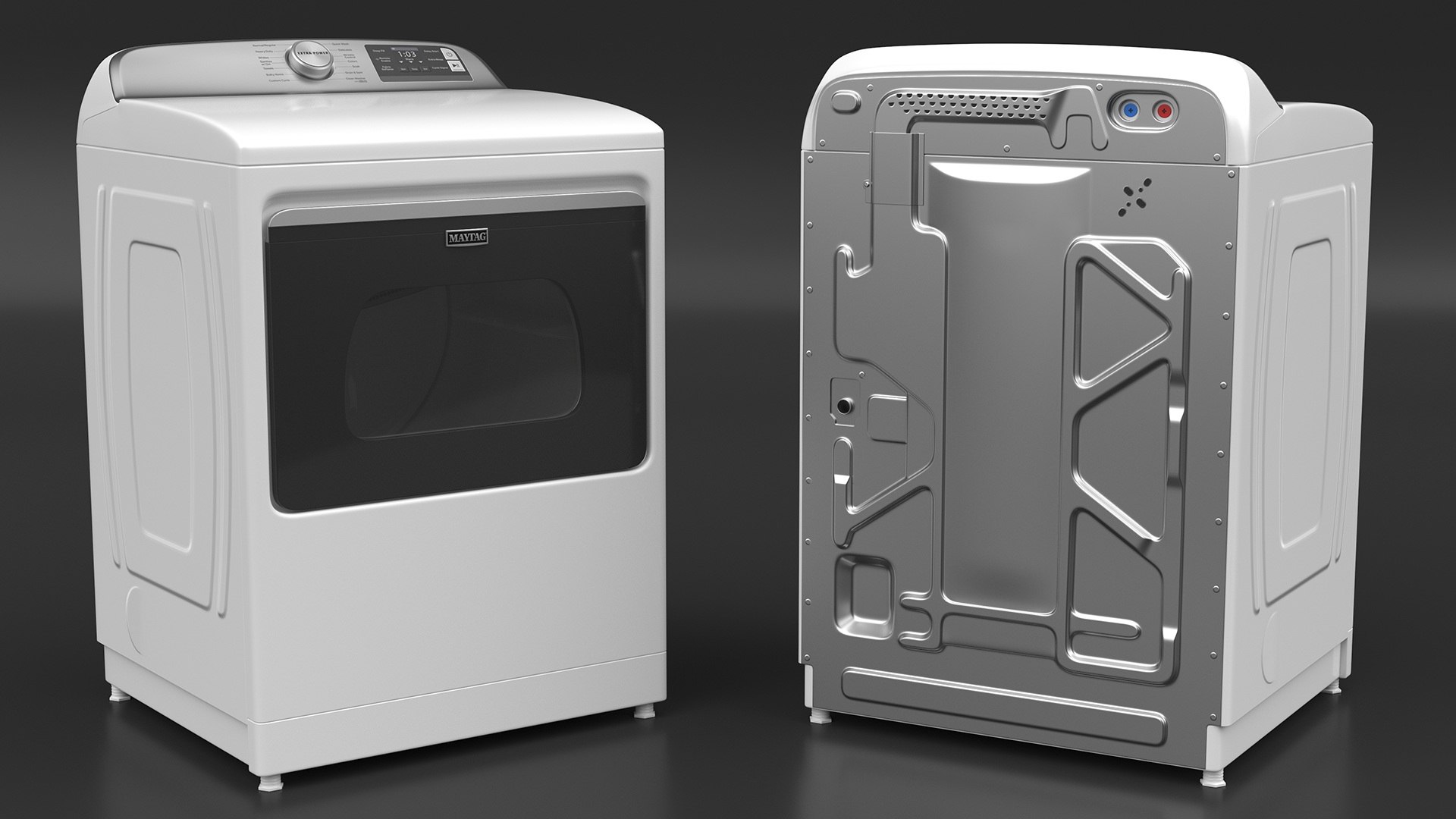 3D Top Load Dryer Machine Maytag White - TurboSquid 2097568