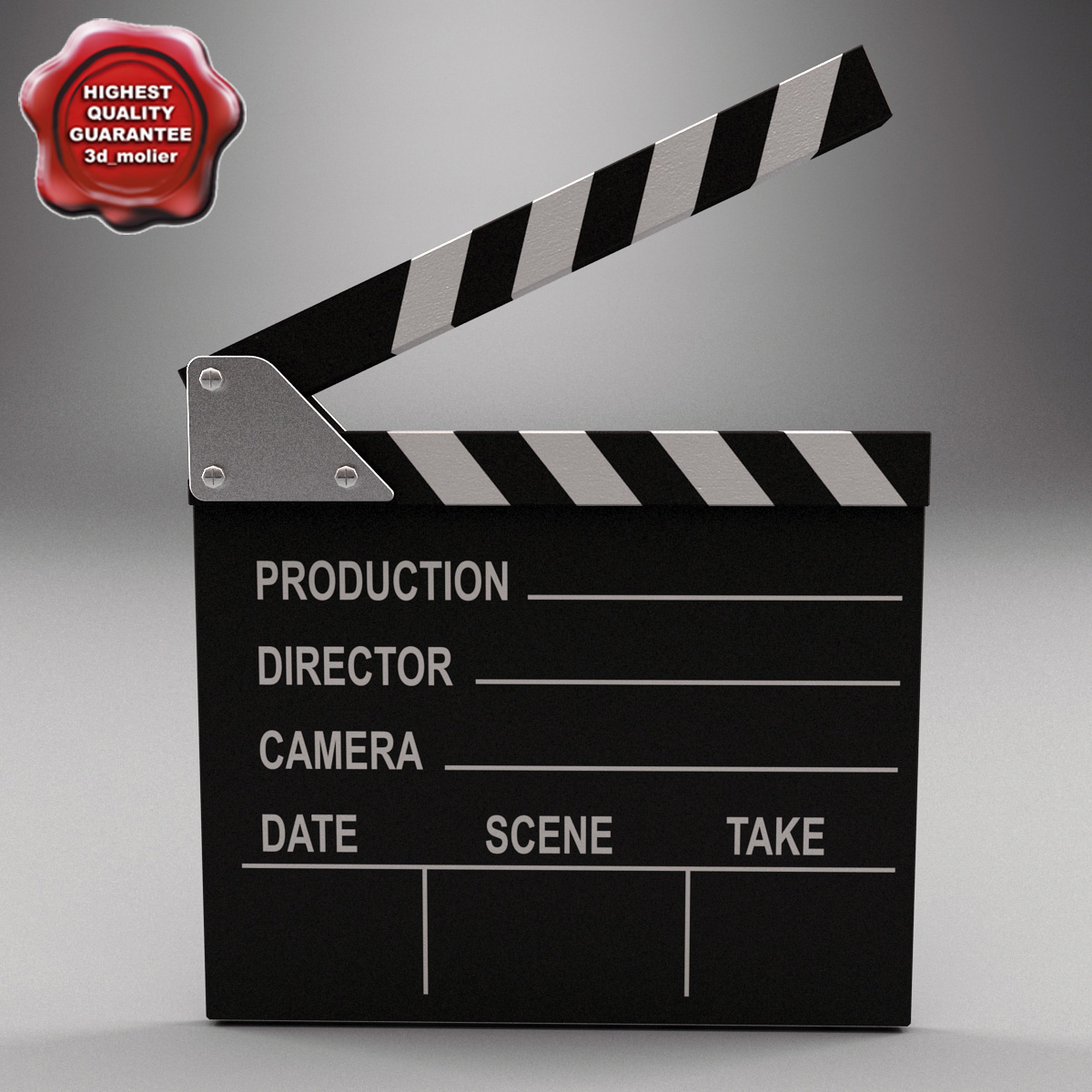 3d clapboard v2 model