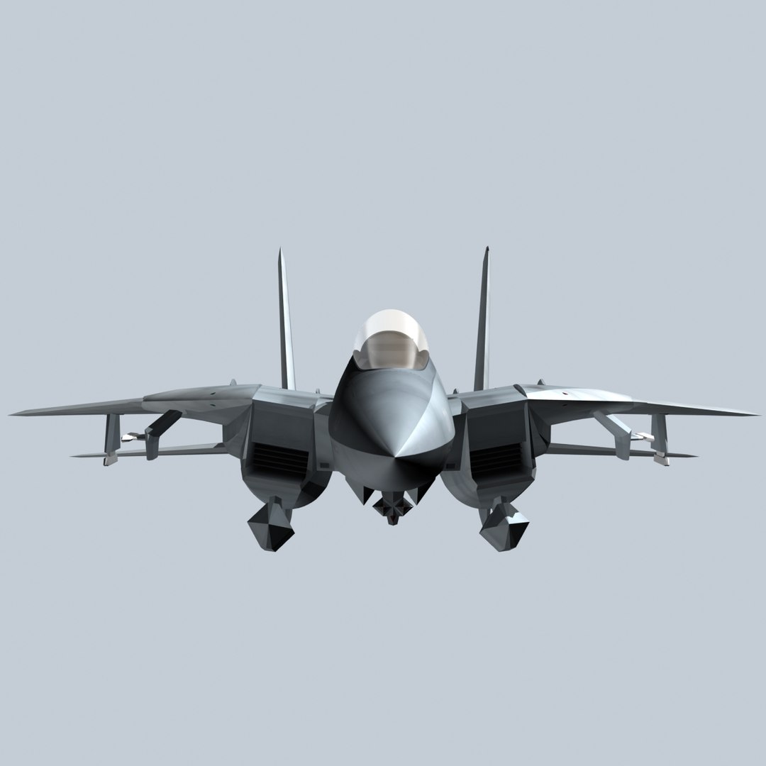 3d model of concept fighter f-14z- stealth