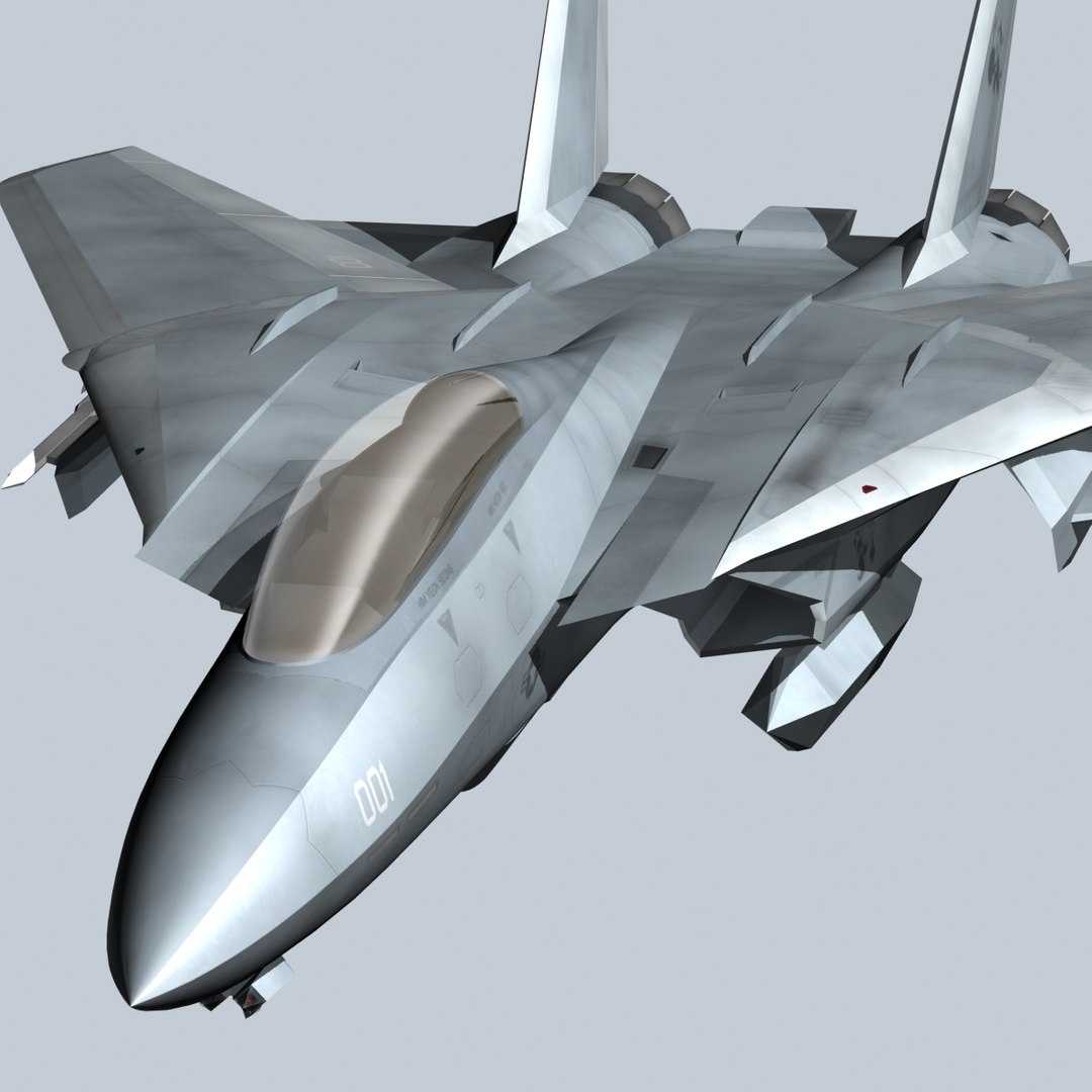 3d model of concept fighter f-14z- stealth