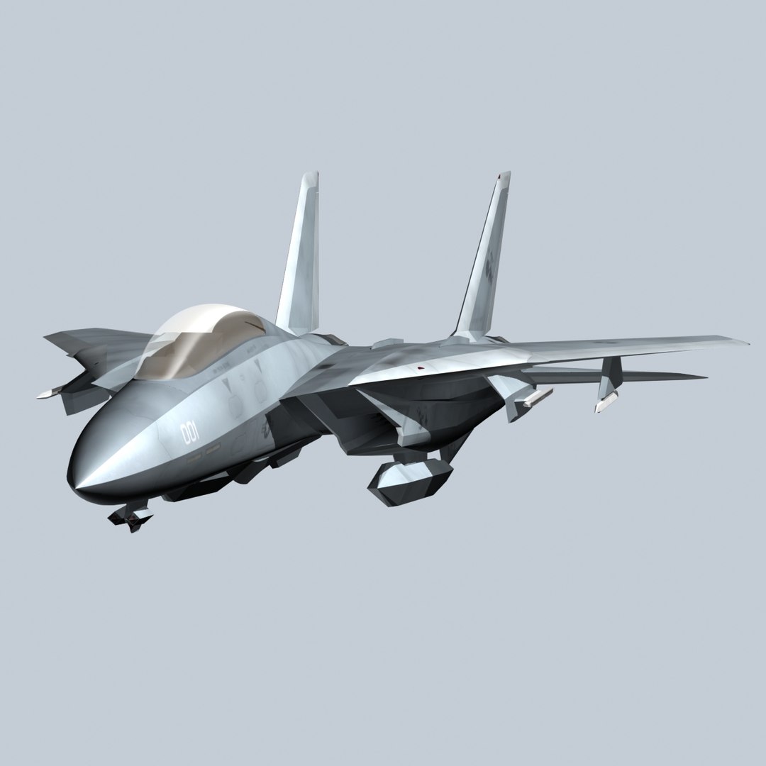 3d model of concept fighter f-14z- stealth