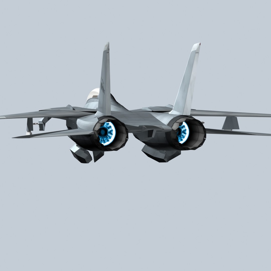 3d model of concept fighter f-14z- stealth