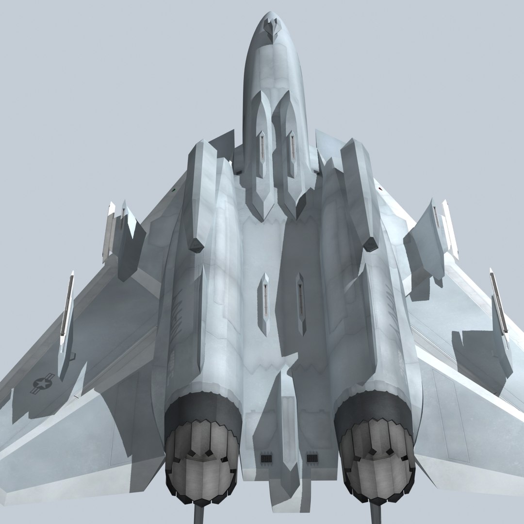 3d model of concept fighter f-14z- stealth