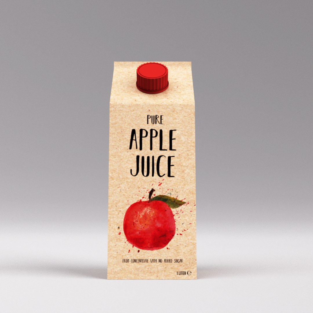 Apple Juice Carton 3ds