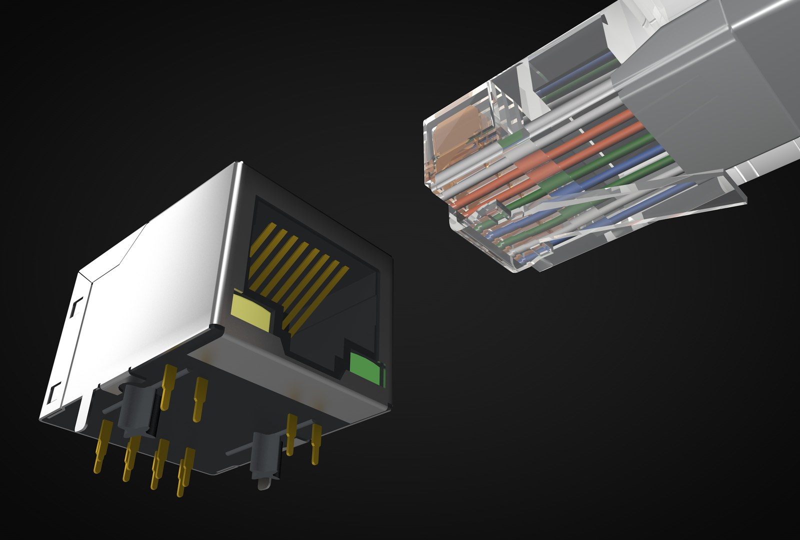 Connector Ethernet Socket Model - TurboSquid 1327940
