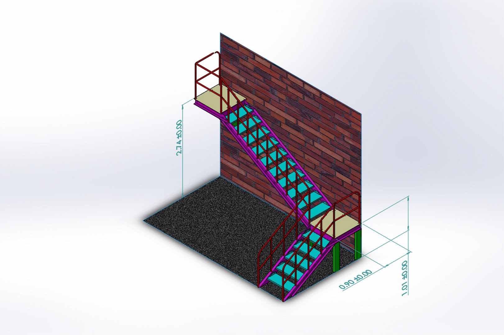 3D Stairs Model - TurboSquid 1974735