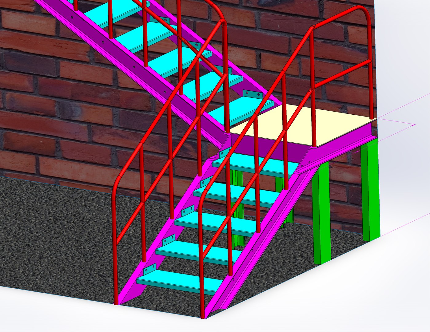 3D Stairs Model - TurboSquid 1974735