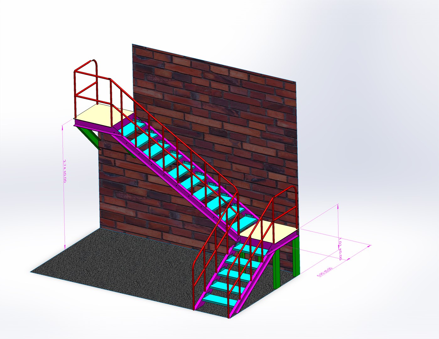 3D Stairs Model - TurboSquid 1974735