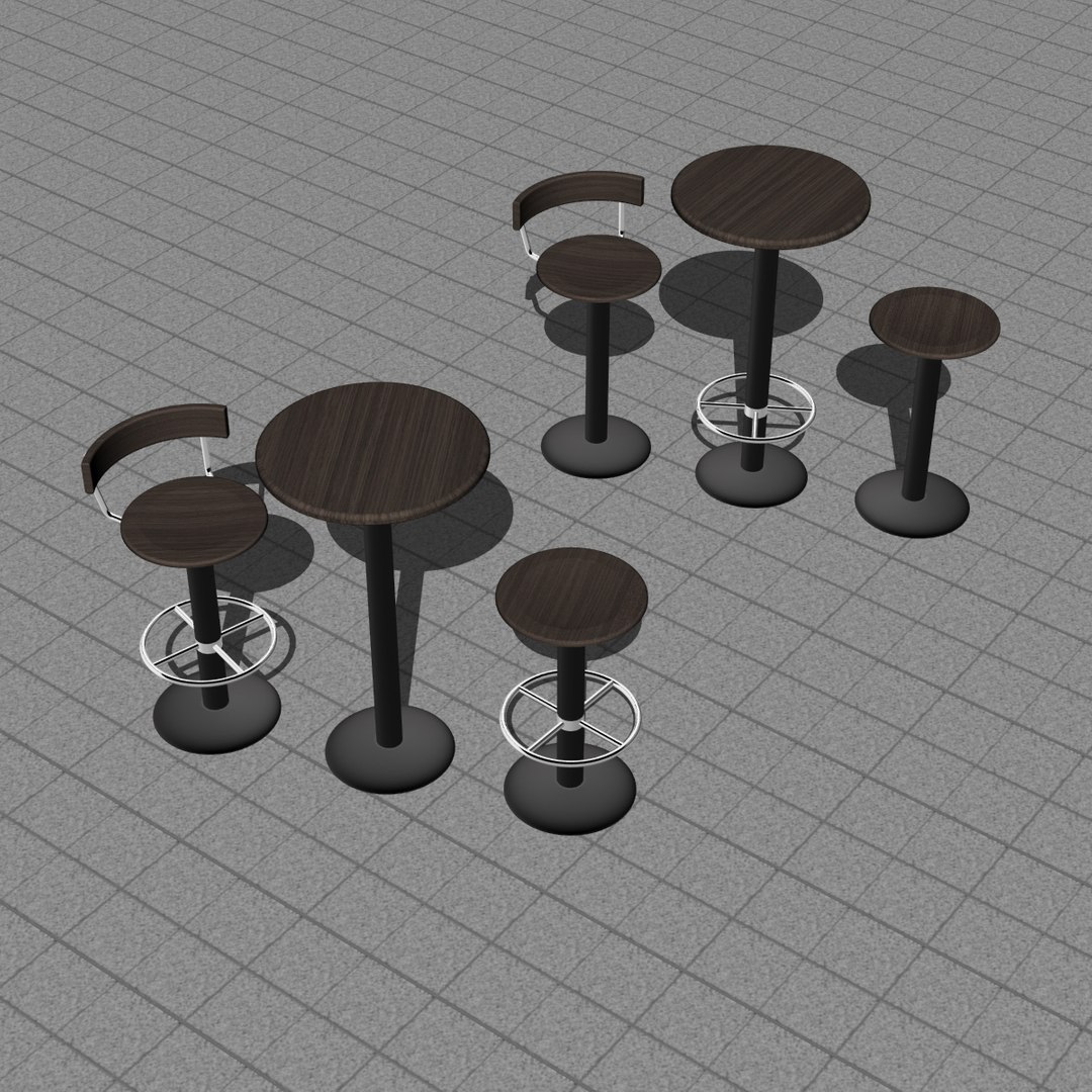 Bistro Tables 3d Model