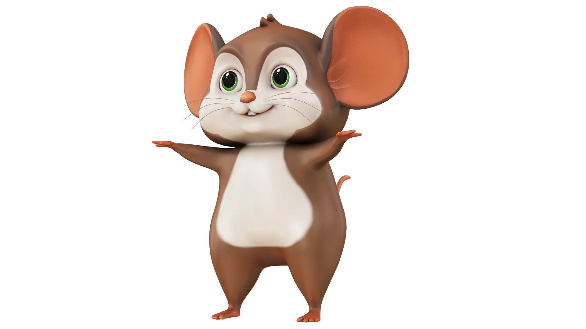 Cartoon Mouse Brown 3D Model - TurboSquid 2288925