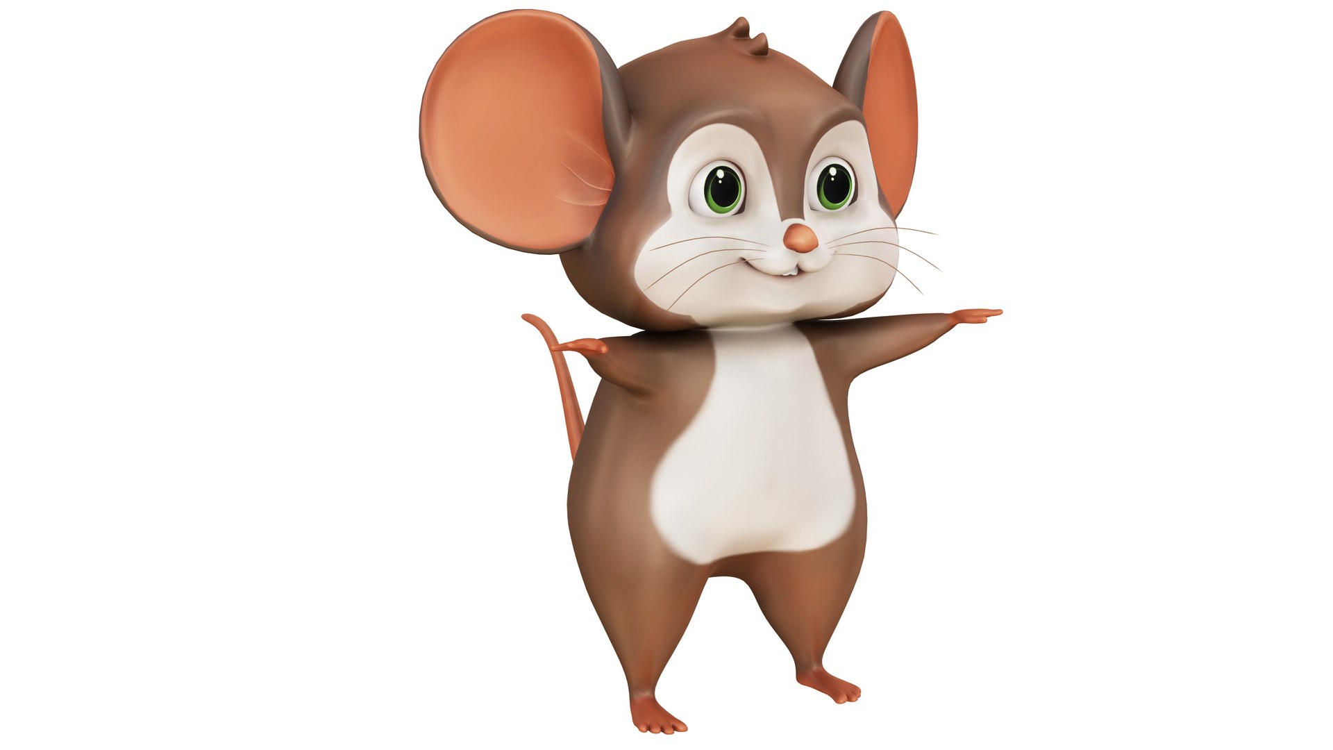 Cartoon Mouse Brown 3D Model - TurboSquid 2288925