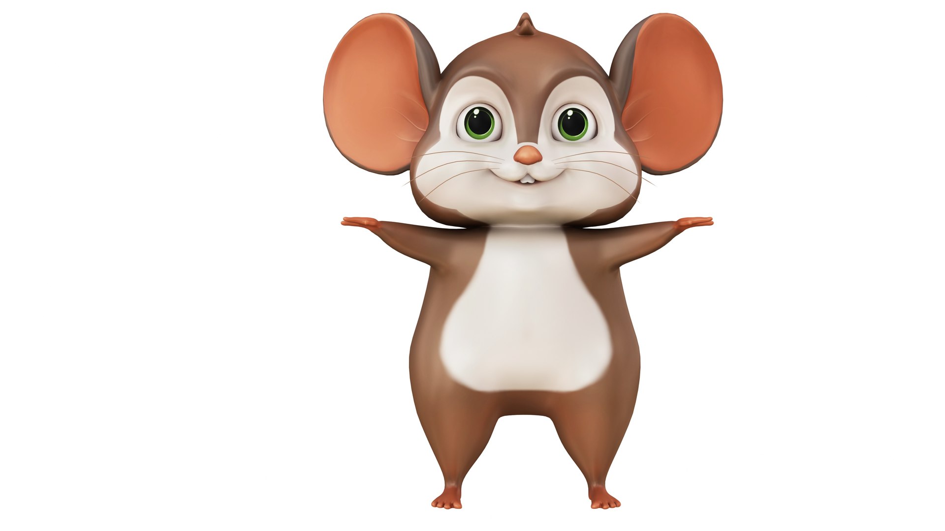 Cartoon Mouse Brown 3D Model - TurboSquid 2288925