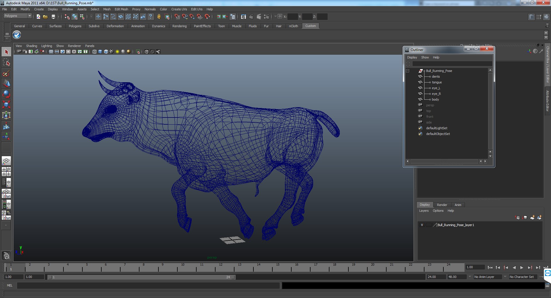3D bull running pose model - TurboSquid 1217757