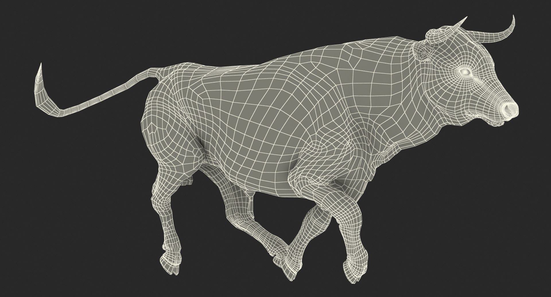 3D bull running pose model - TurboSquid 1217757