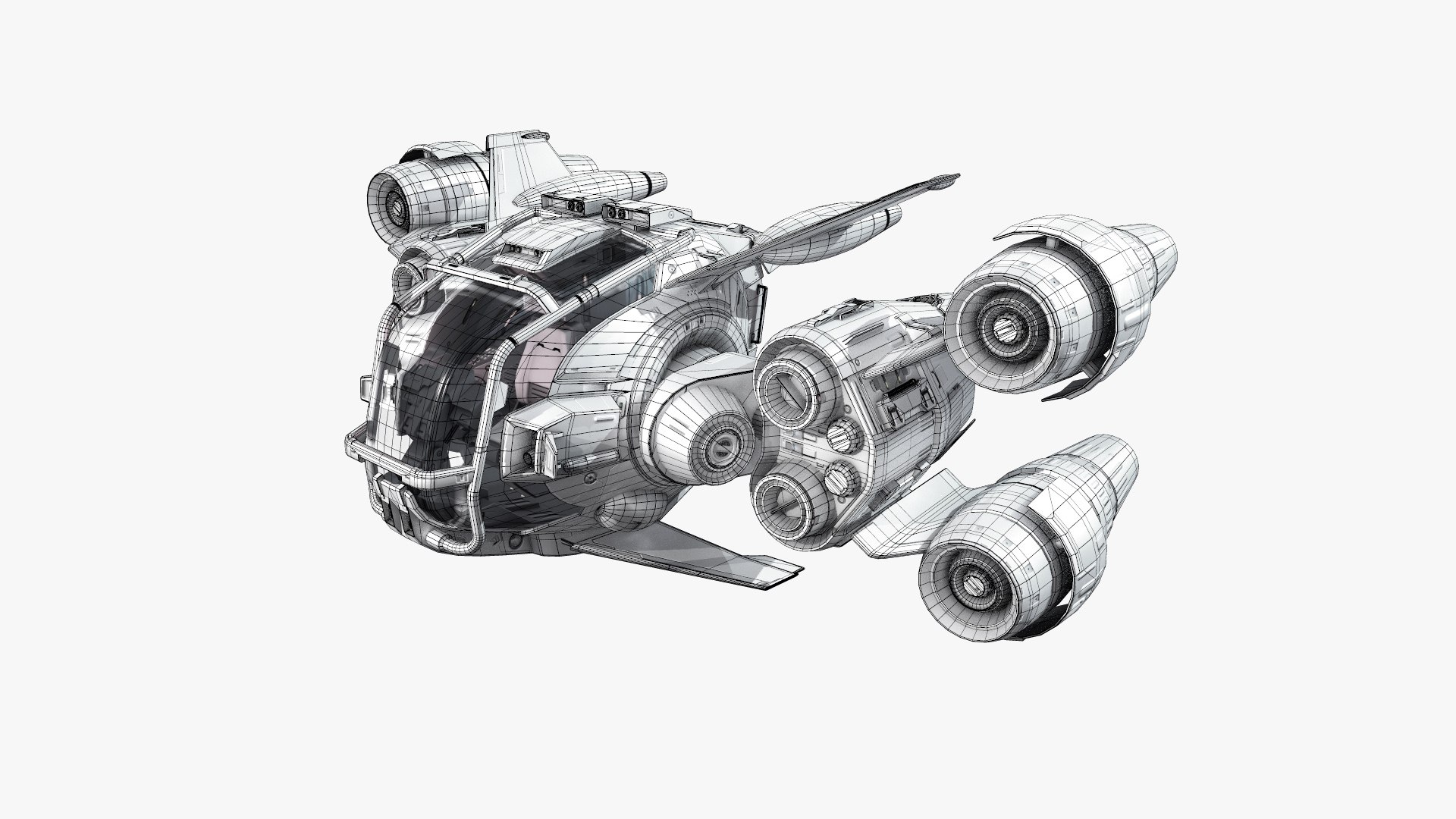 Modular SCARAB Starfighter 3D Model - TurboSquid 2101516