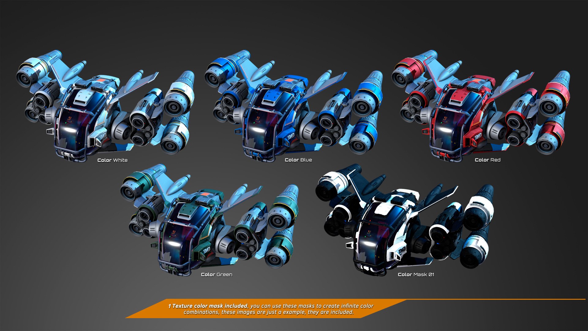 Modular SCARAB Starfighter 3D Model - TurboSquid 2101516