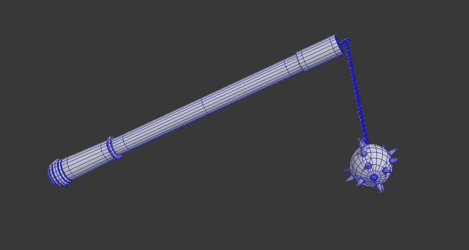 3d realistic medieval mace