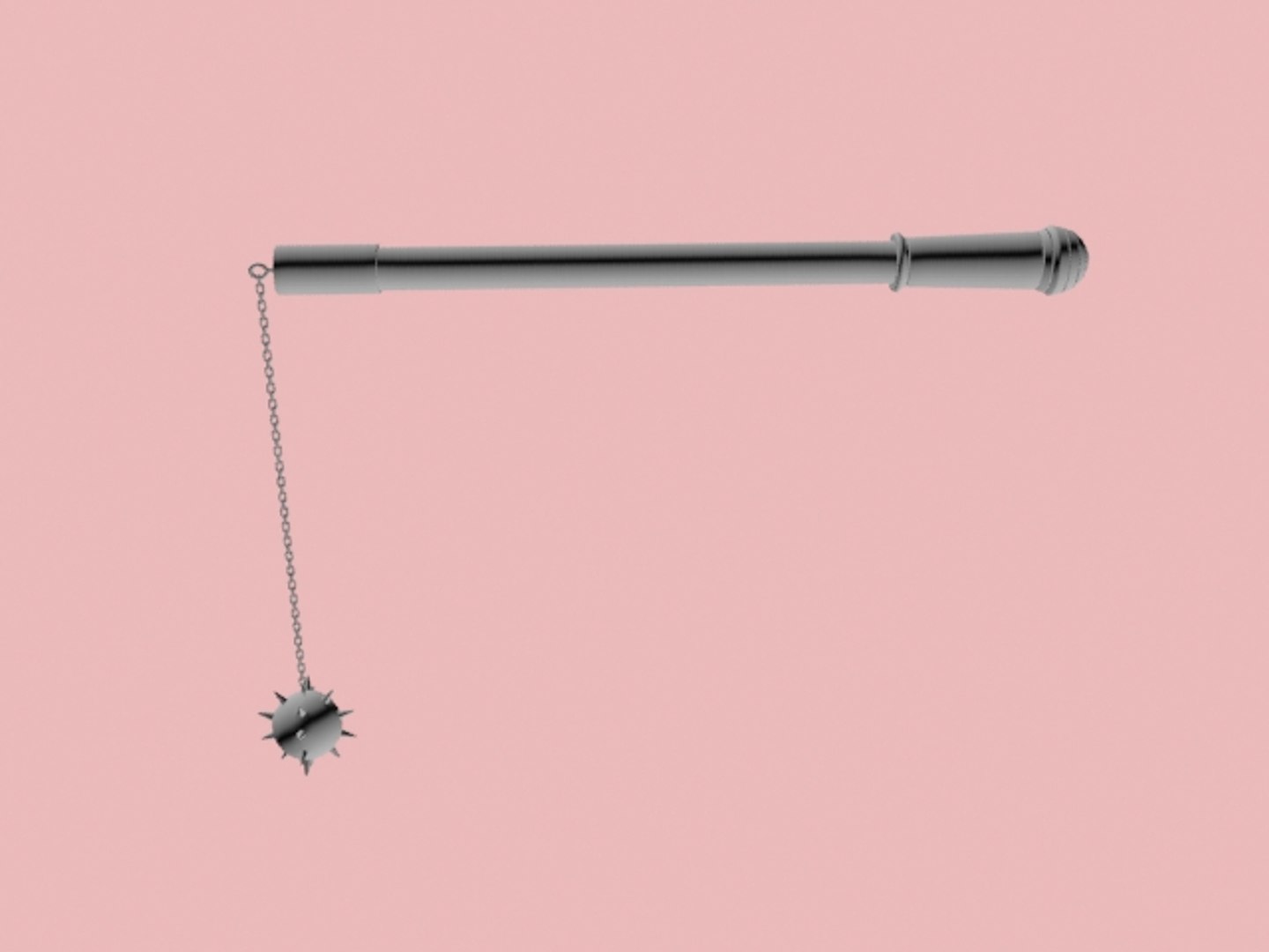 3d realistic medieval mace