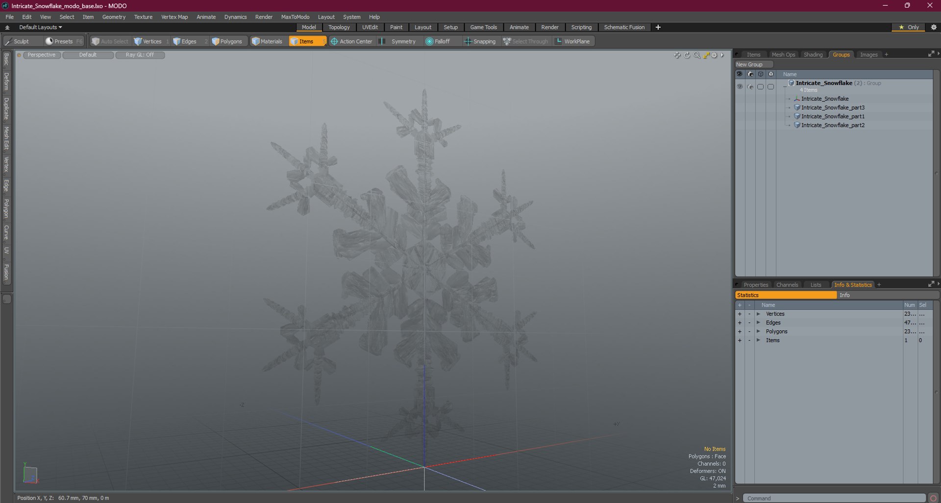 Intricate Snowflake 3D Model - TurboSquid 2243863