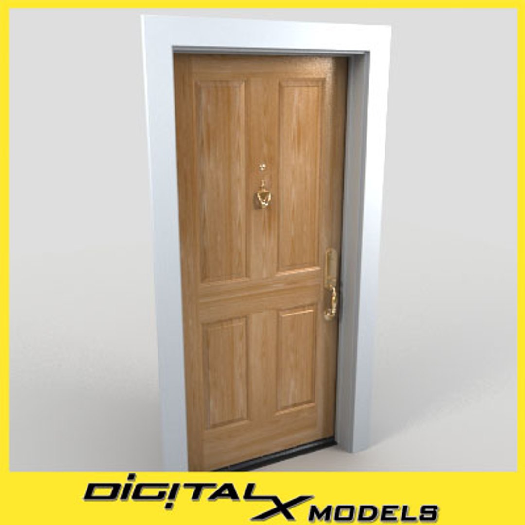 3d model residential entry door 22
