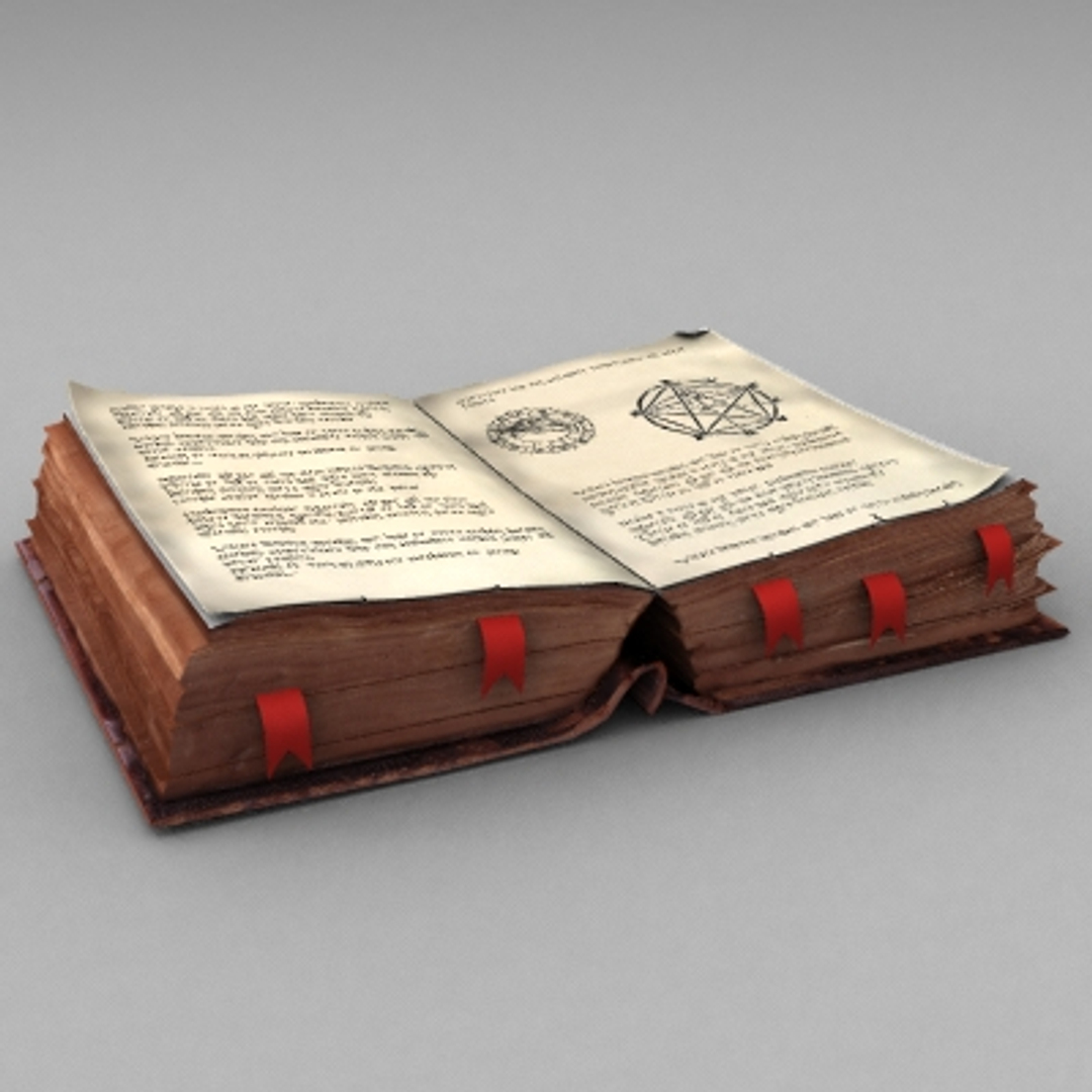 old magic book 3d model