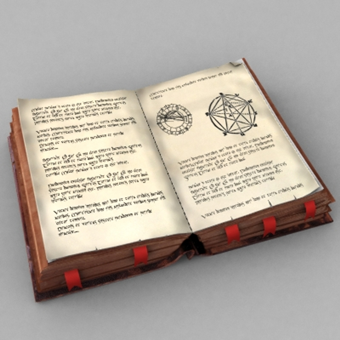 old magic book 3d model