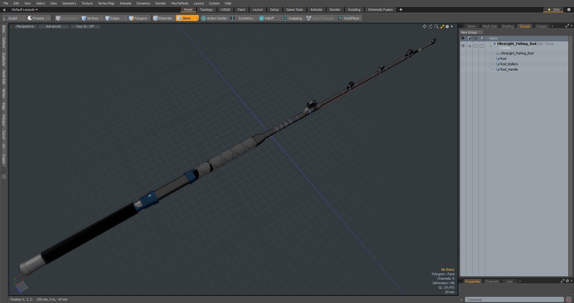 UltraLight Fishing Rod 3D Model - TurboSquid 2141117