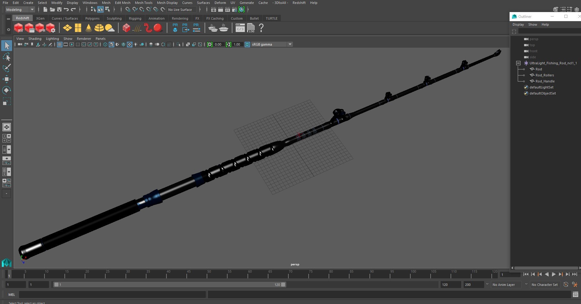 UltraLight Fishing Rod 3D Model - TurboSquid 2141117