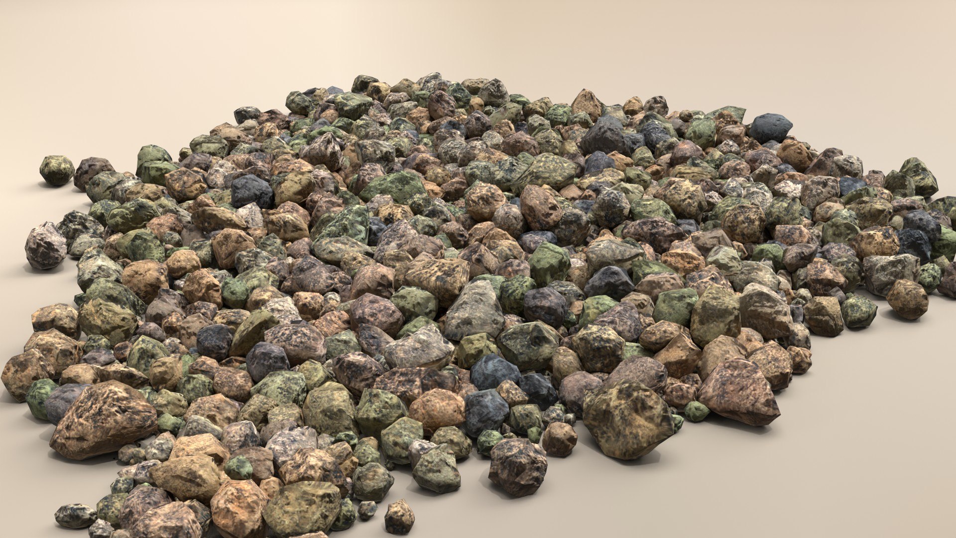 3D Pile Of Rocks - TurboSquid 2037807