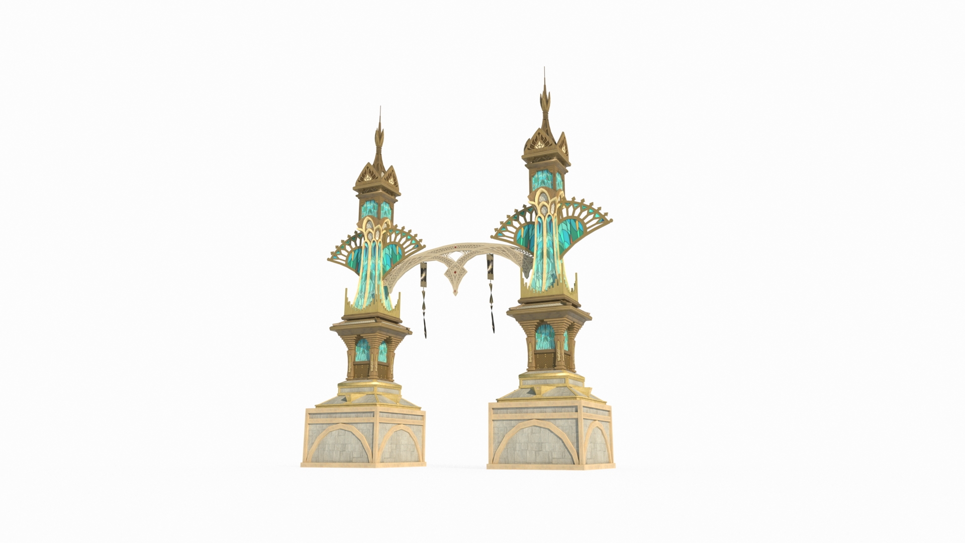 3D Magic style architectural arches model - TurboSquid 2096124