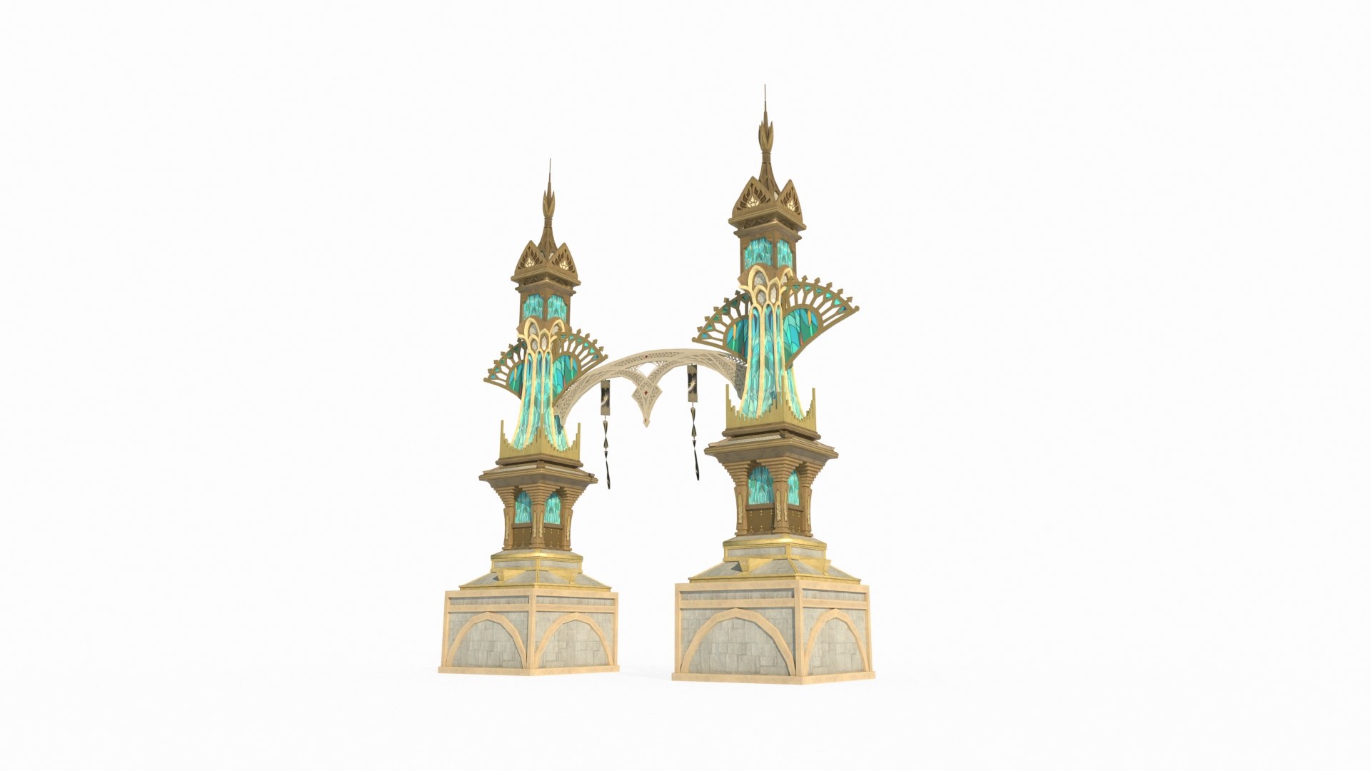 3D Magic style architectural arches model - TurboSquid 2096124