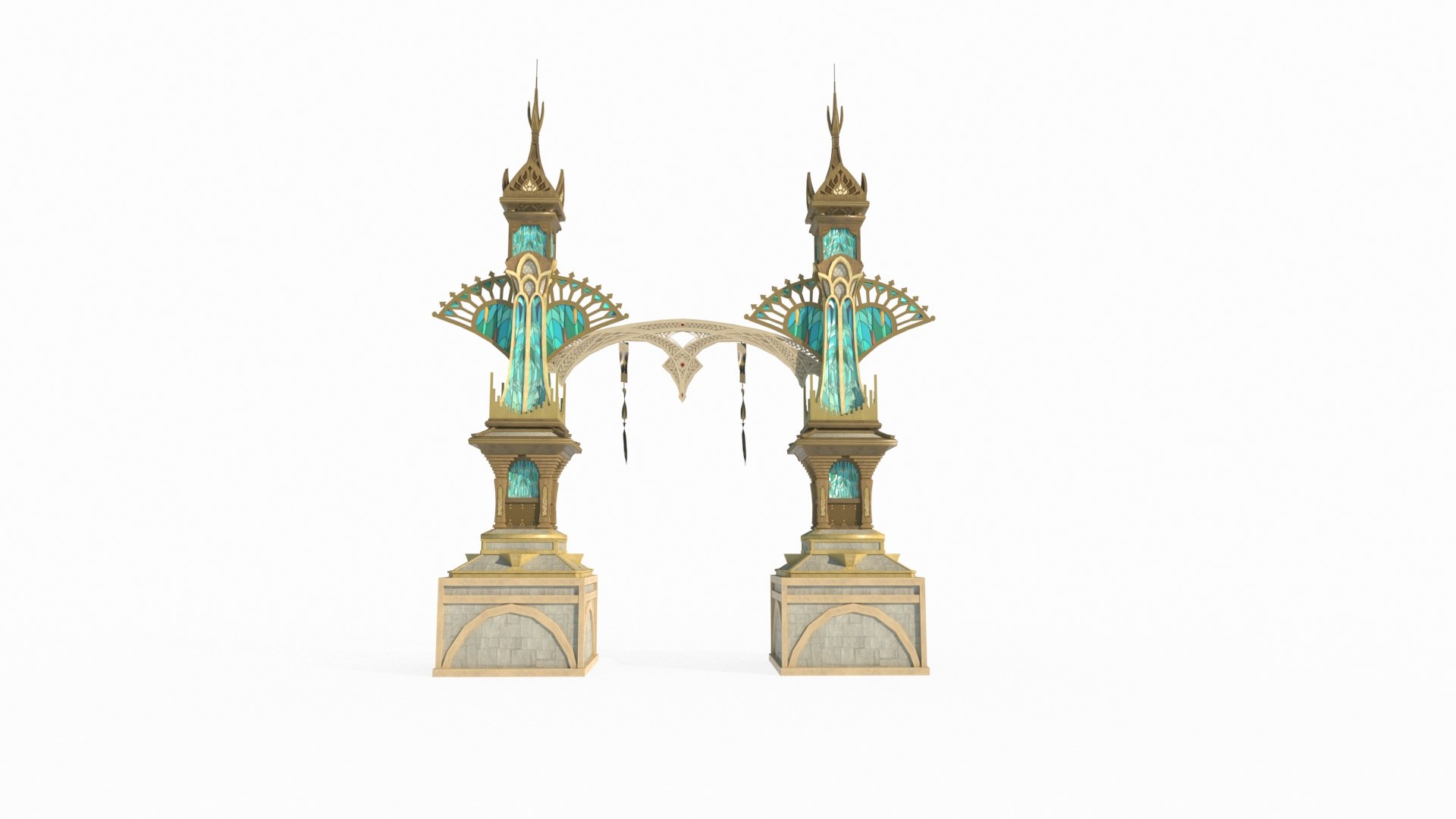 3D Magic style architectural arches model - TurboSquid 2096124