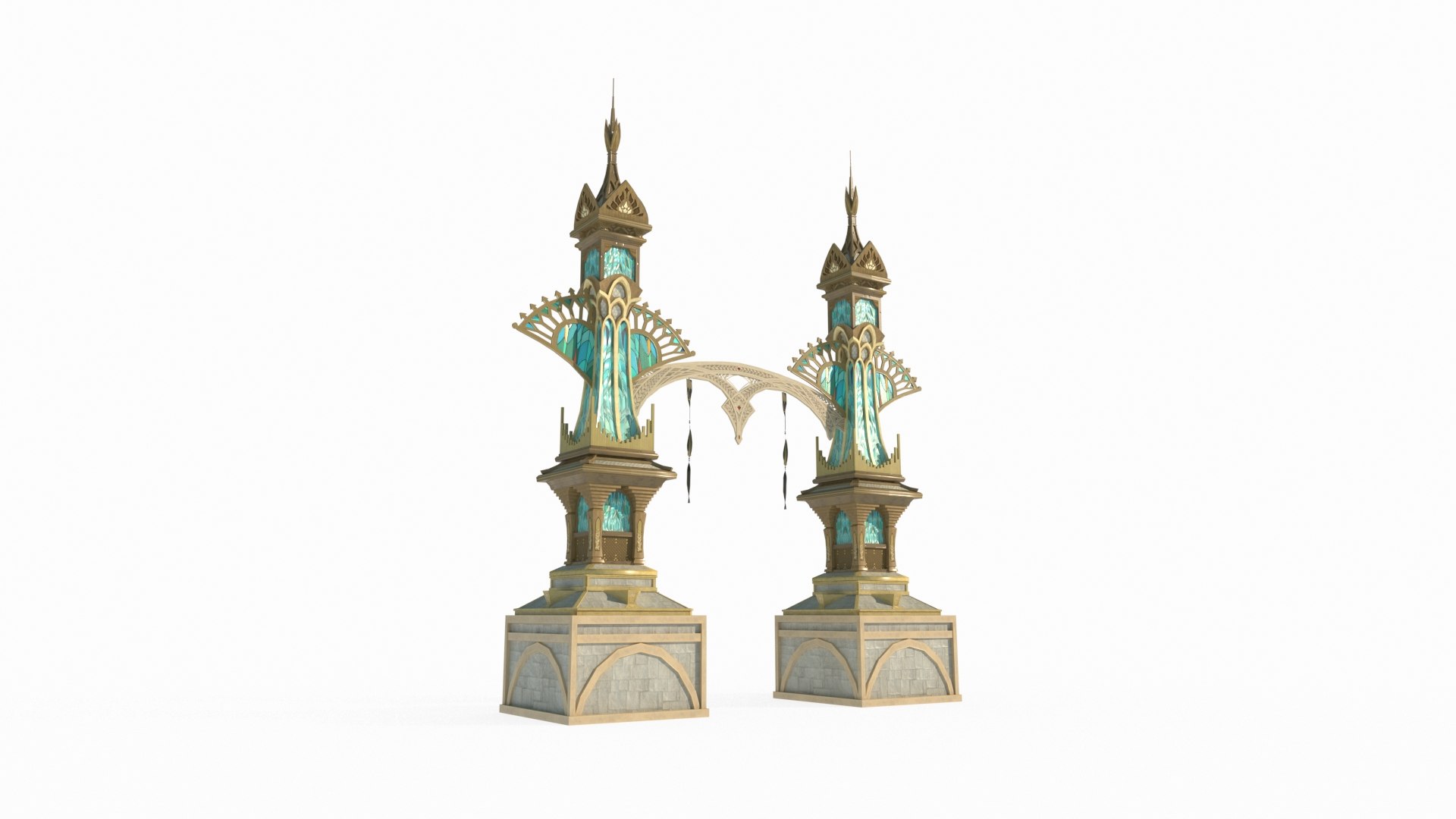 3D Magic style architectural arches model - TurboSquid 2096124
