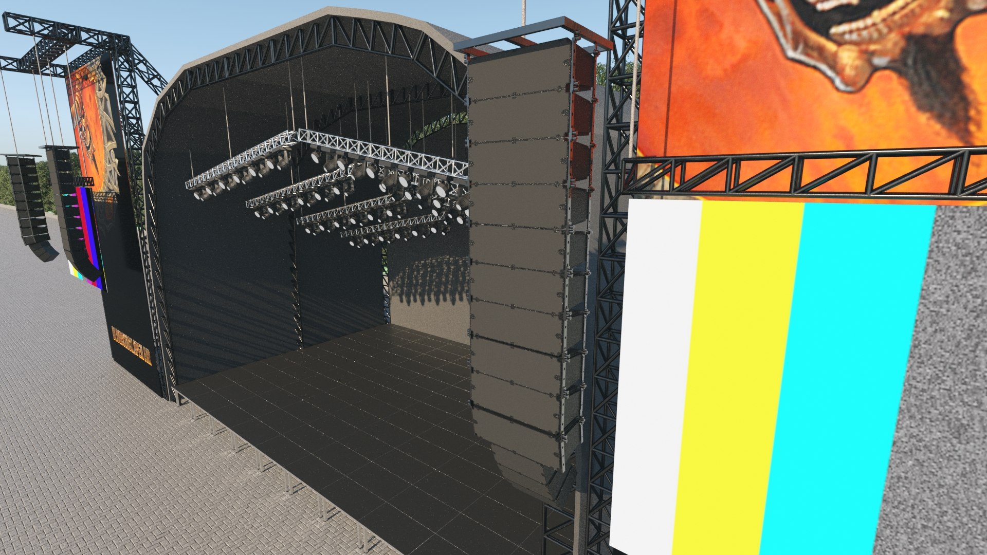 Full Concert Stage 3D Model - TurboSquid 2026506