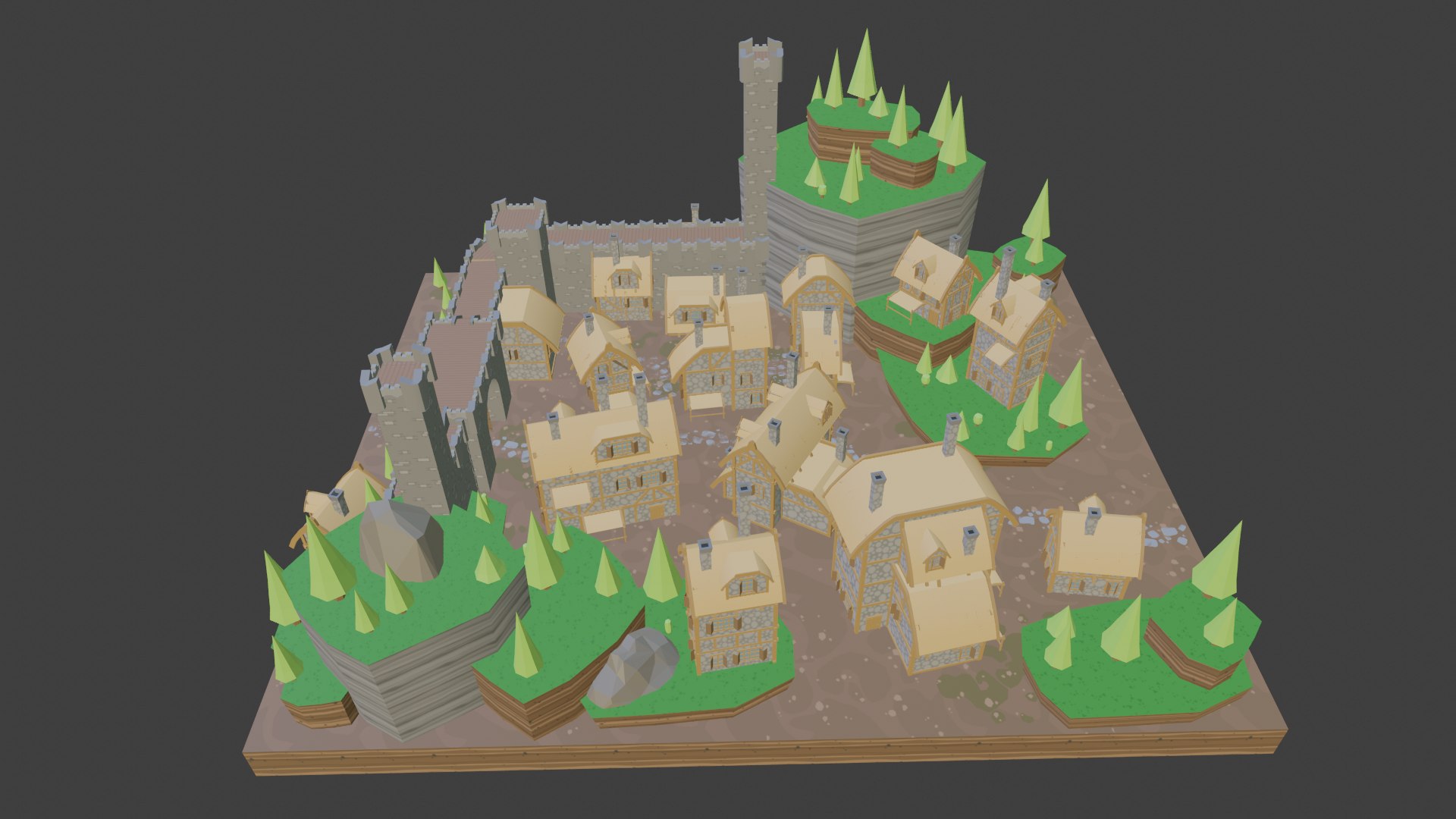 3D village architecture cityscape - TurboSquid 1674416
