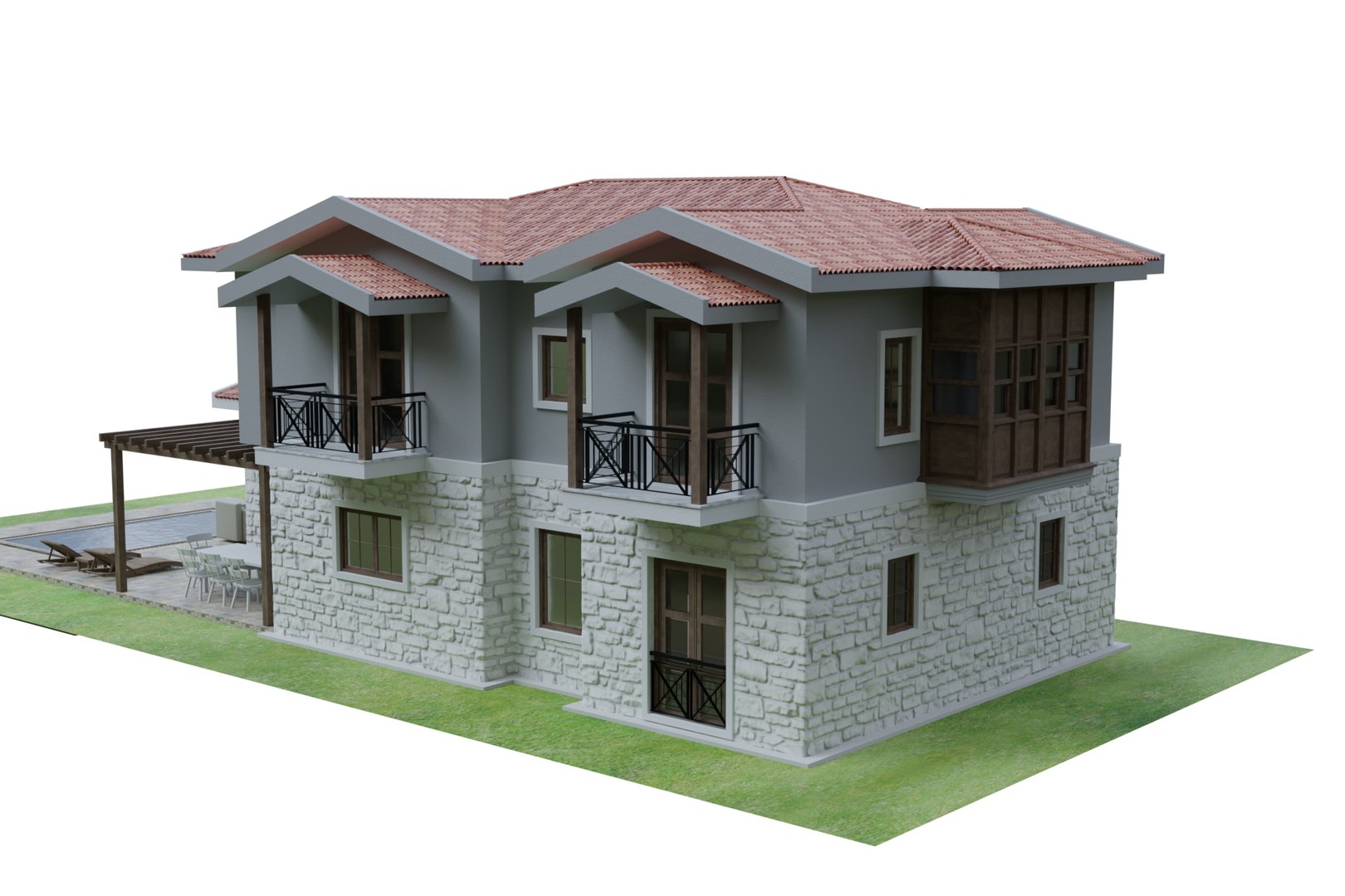 House Model D 3D Model - TurboSquid 1966747
