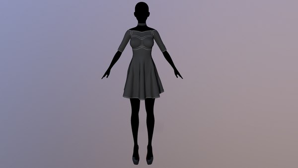 Fashion dress clothing 3D model - TurboSquid 1668569