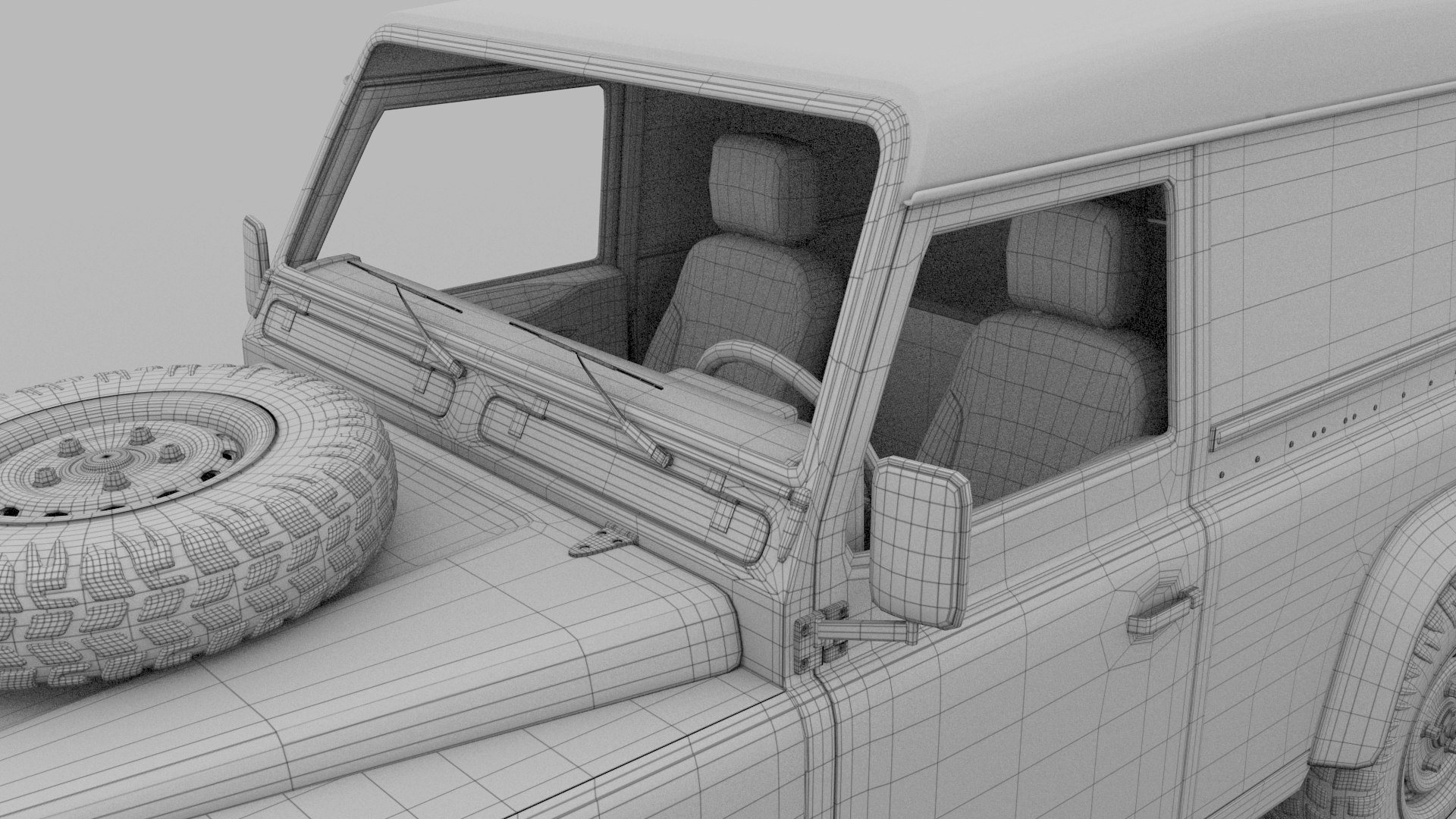 Land Rover Defender 90 3d Model