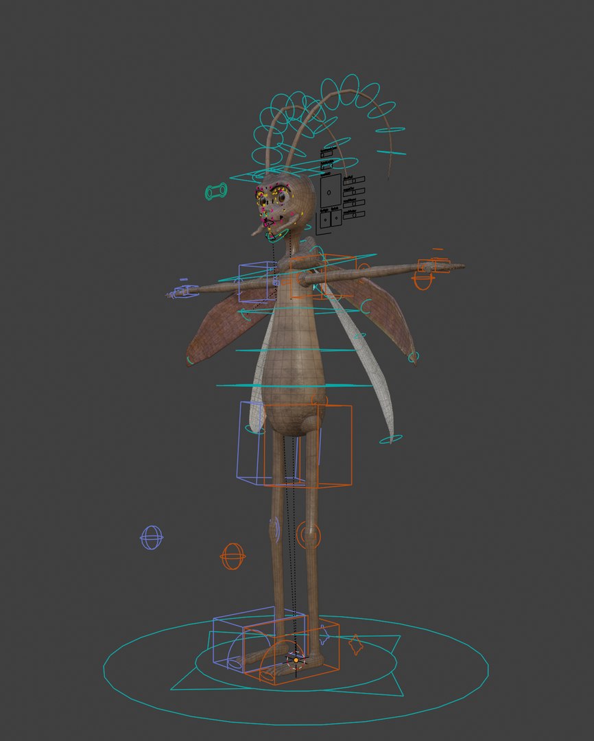 3D Character BUG - Fully Rigged - MoCap Ready - TurboSquid 2358028