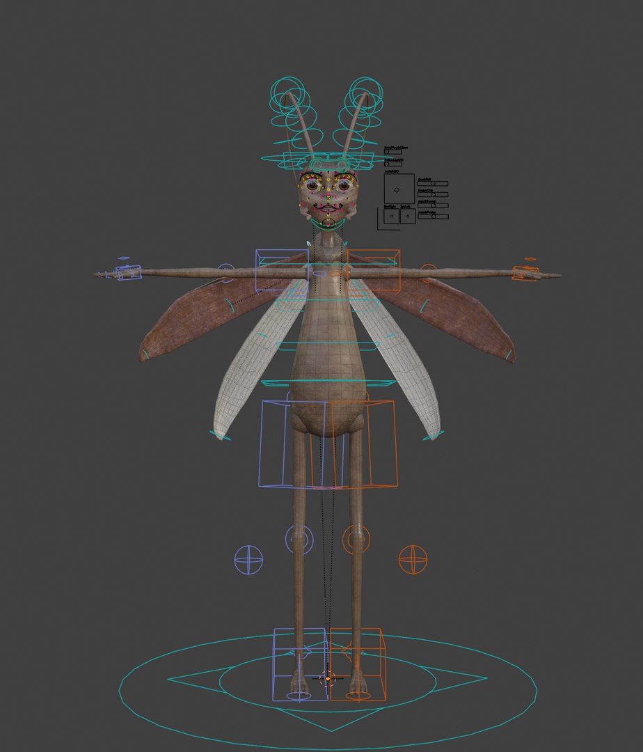 3D Character BUG - Fully Rigged - MoCap Ready - TurboSquid 2358028