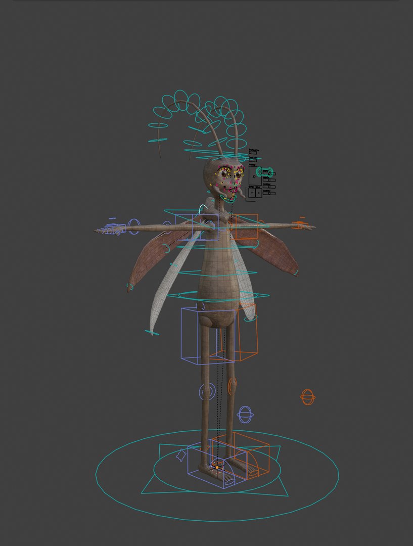 3D Character BUG - Fully Rigged - MoCap Ready - TurboSquid 2358028
