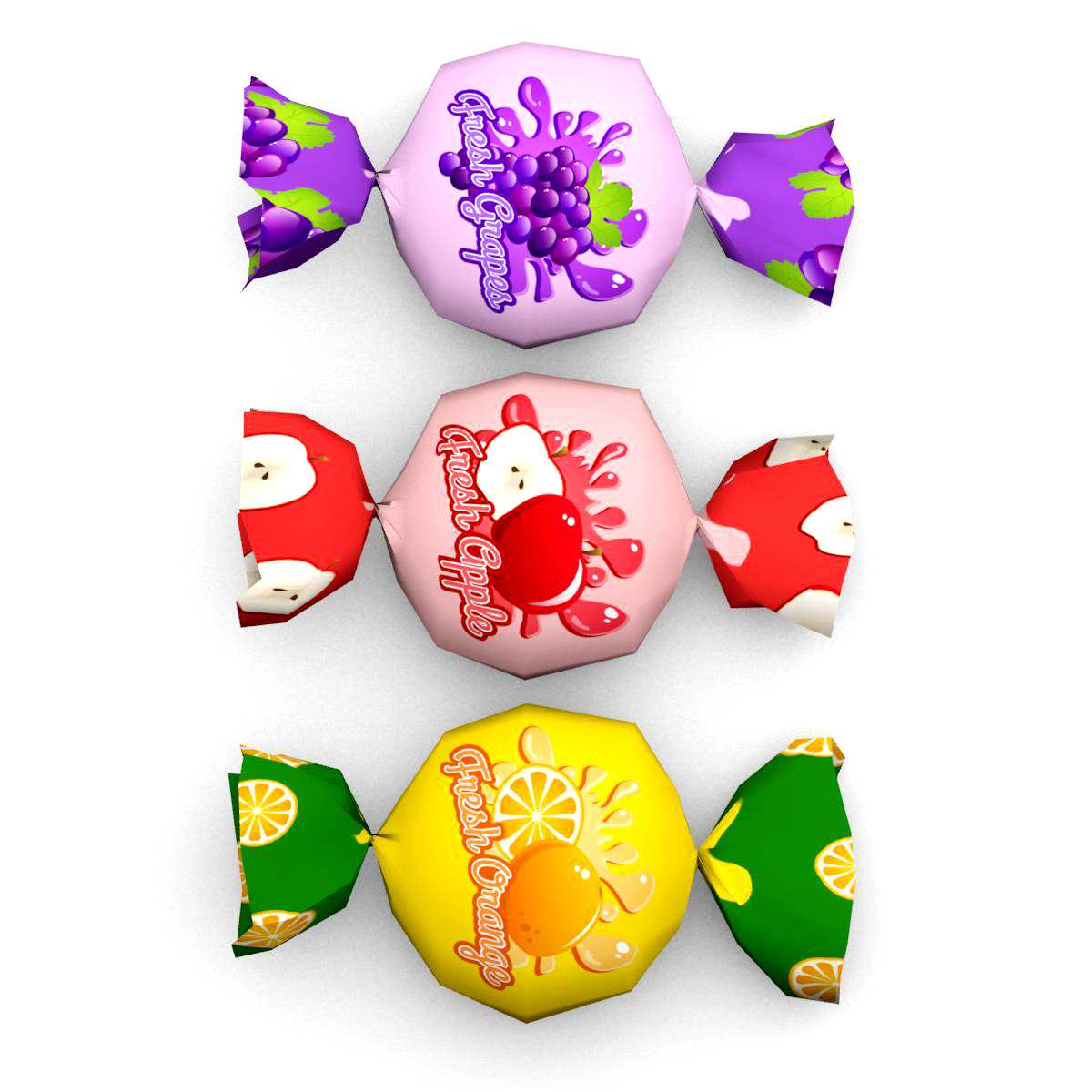 candy toffee 3d model