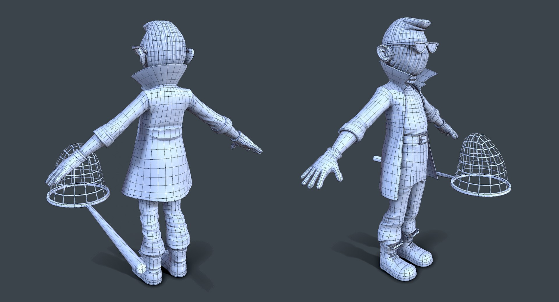 3D Ready Cartoon Cat Catcher - TurboSquid 1448771