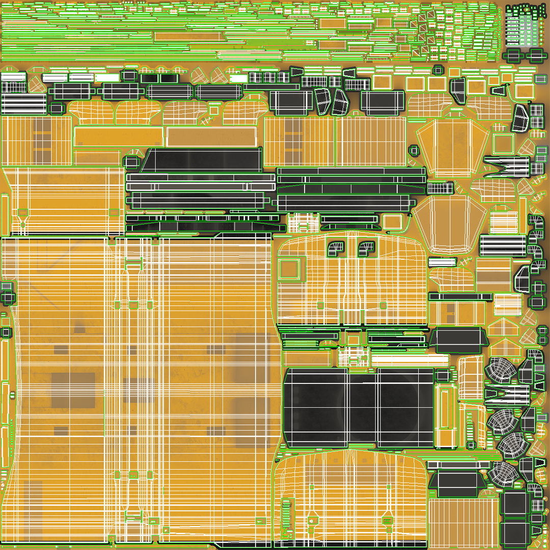 Dragline de serviço pesado com lança longa amarela, equipada para Maya ...