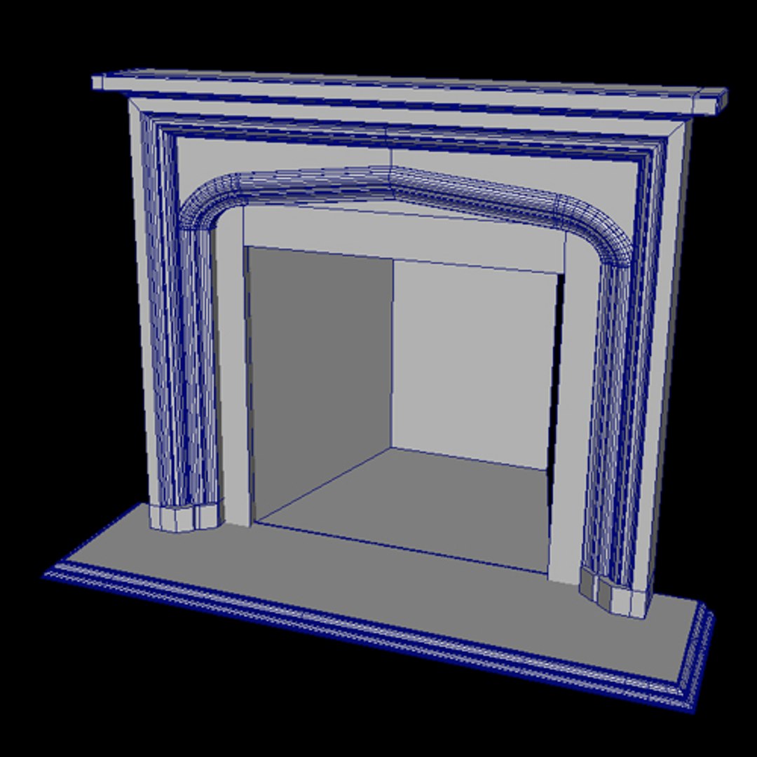 fireplace home 3d obj