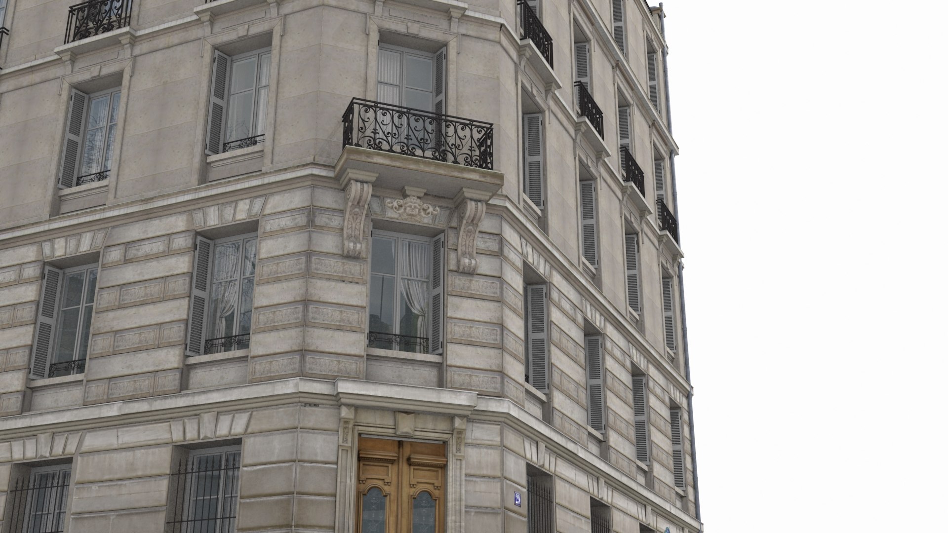 3D Old Paris Building Model - TurboSquid 1647208